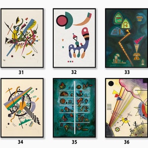 Wassily Kandinsky Poster Sets, Kandinsky Art Print, Bauhaus Decor ...