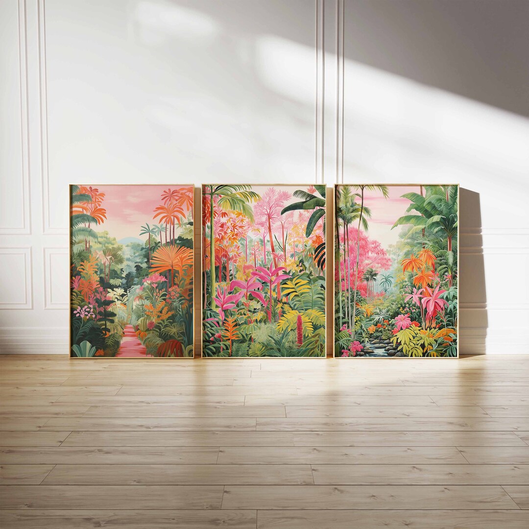 Caribbean Set of 3 Prints, Caribbean Wall Art, Tropical Decor, Exotic ...