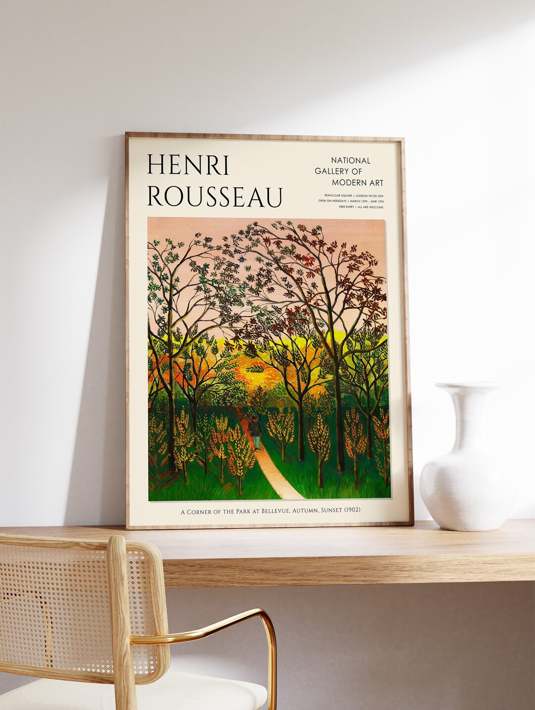 Henri Rousseau Poster Bellevue Park Autumn Henri Rousseau - Etsy