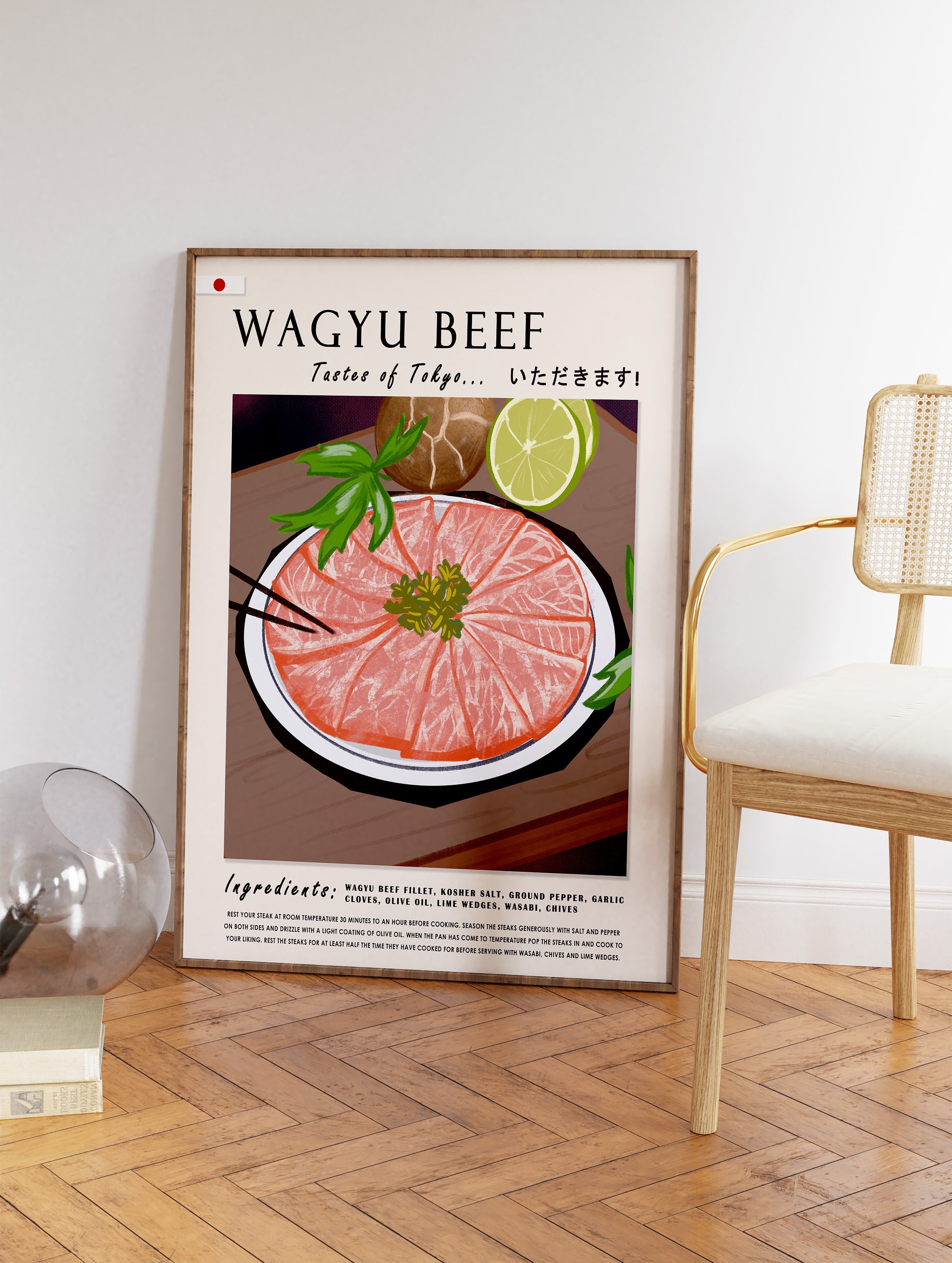 Japanese Wagyu Beef Food Poster Art Poster Japanese Print - Etsy