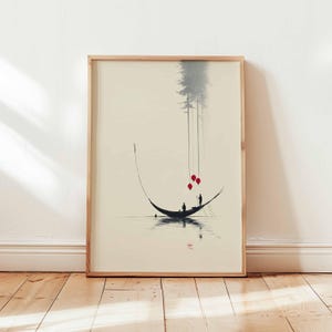 Minimalist Nature Wall Poster, East Asia Poster, Traditional Japanese ...