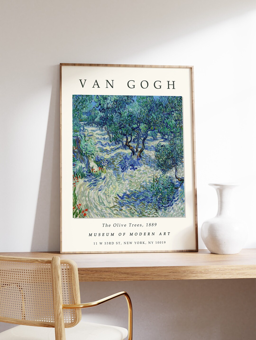 Van Gogh Exhibition Poster, the Olive Trees, Van Gogh Art Print, Floral ...