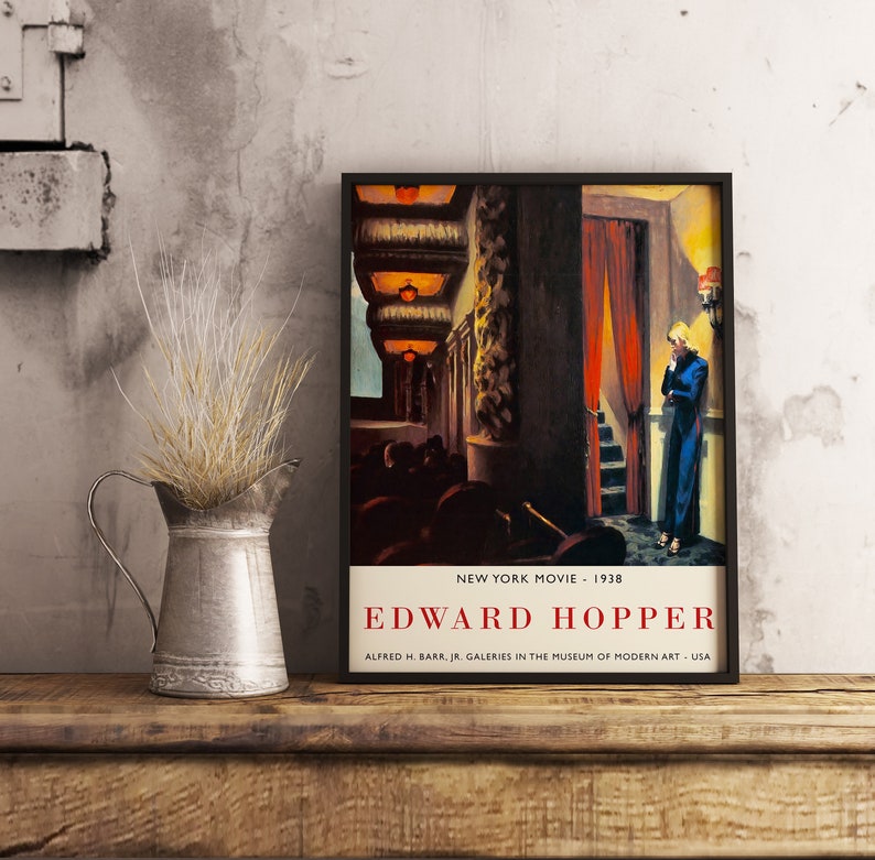 Edward Hopper Exhibition Poster, New York Movie, Edward Hopper Art ...