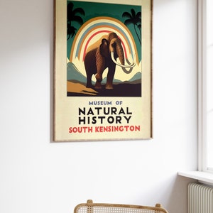 Vintage Museum of Natural History Poster, Lion Art, Retro Museum Print ...