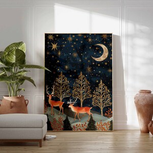 Christmas Poster, Christmas Wall Art, Festive Decor, Winter Art, Winter ...