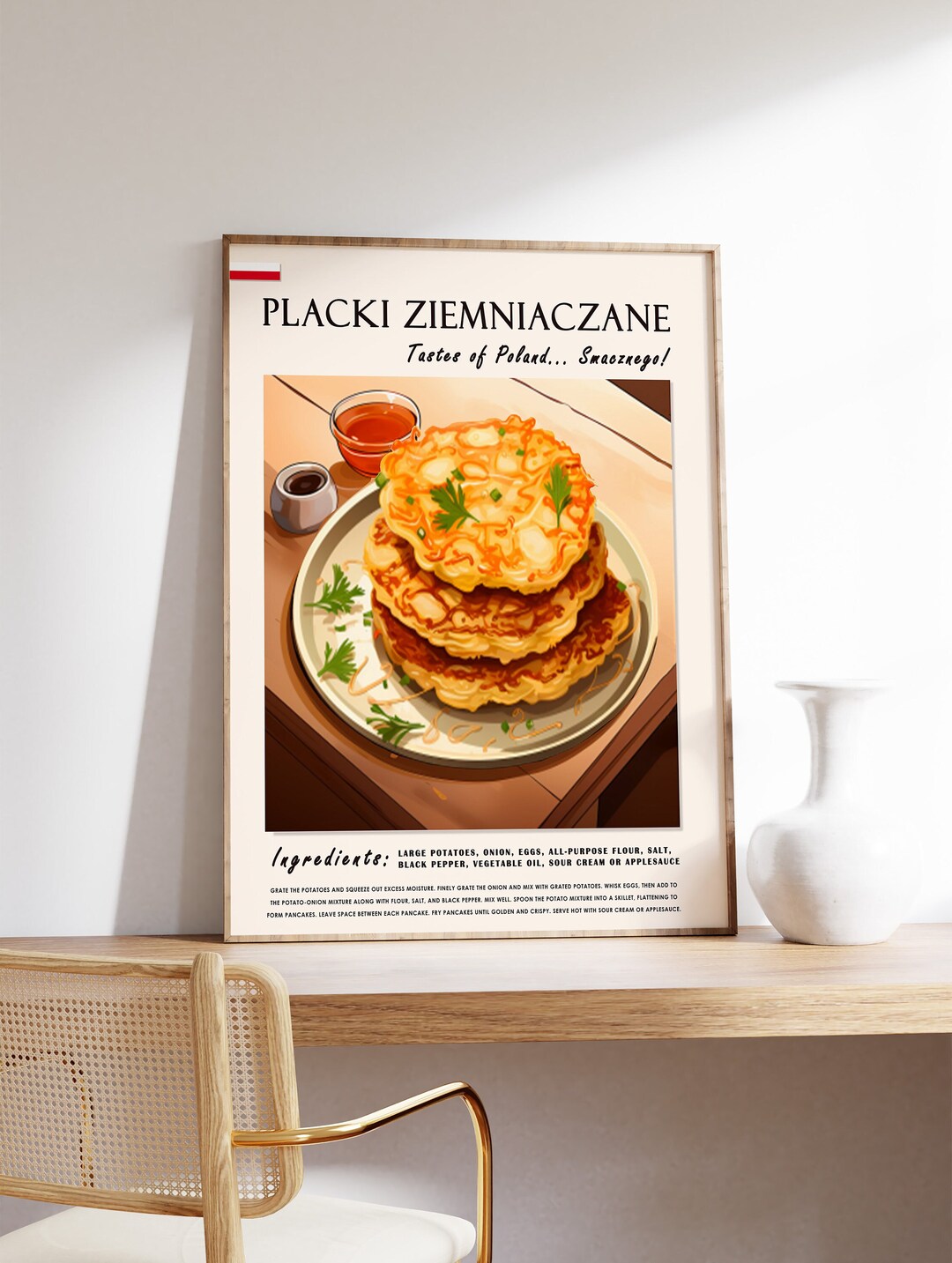 Placki Ziemniaczane Polish Food Poster, Polish Food Print, Eastern ...
