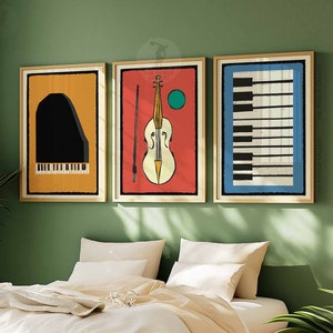 Set of 3 Music Prints, Music Poster, Music Print, Musical Wall Art ...