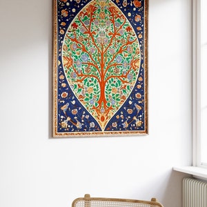 Islamic Floral Art Poster, Traditional Islamic Pattern Print, Islamic ...