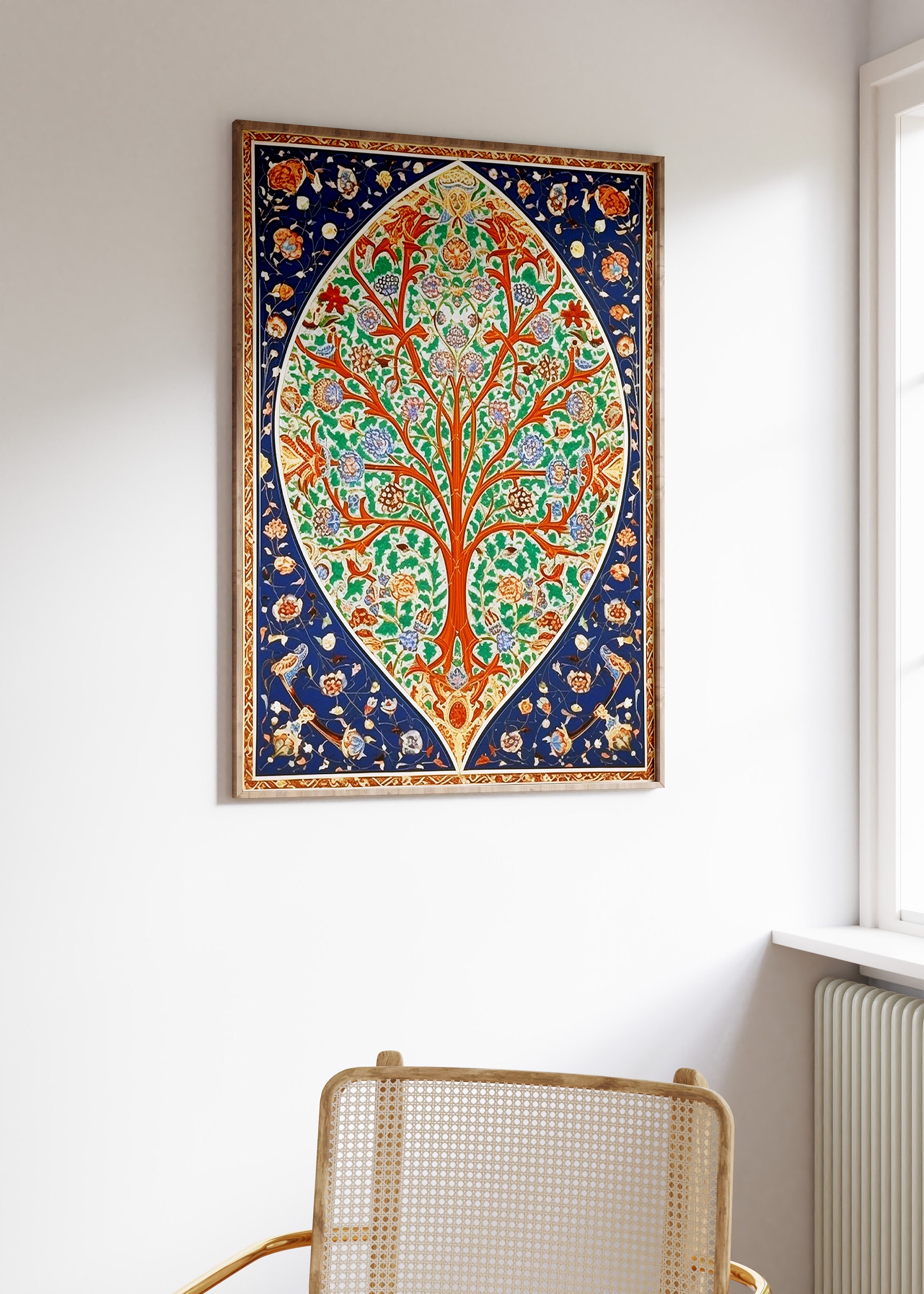 Islamic Floral Art Poster, Traditional Islamic Pattern Print, Islamic ...