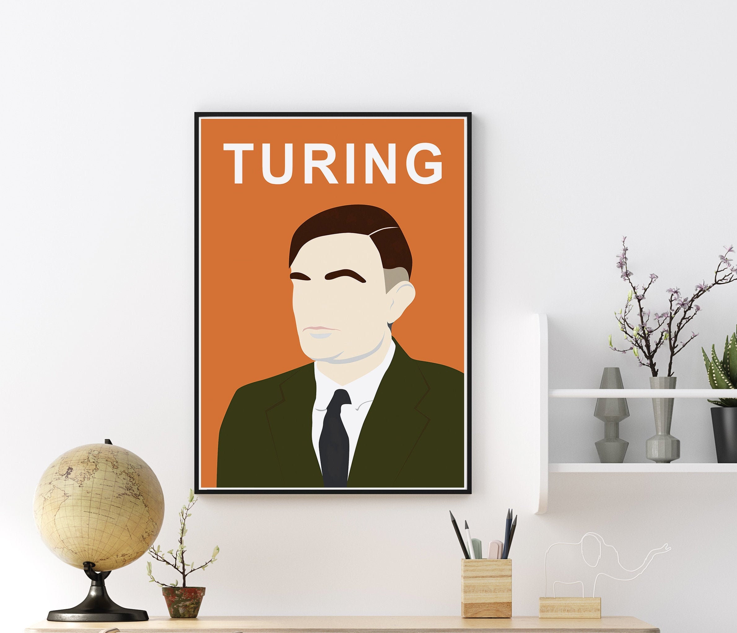 Alan Turing Print Alan Turing Poster LGBT Art WW11 - Etsy UK