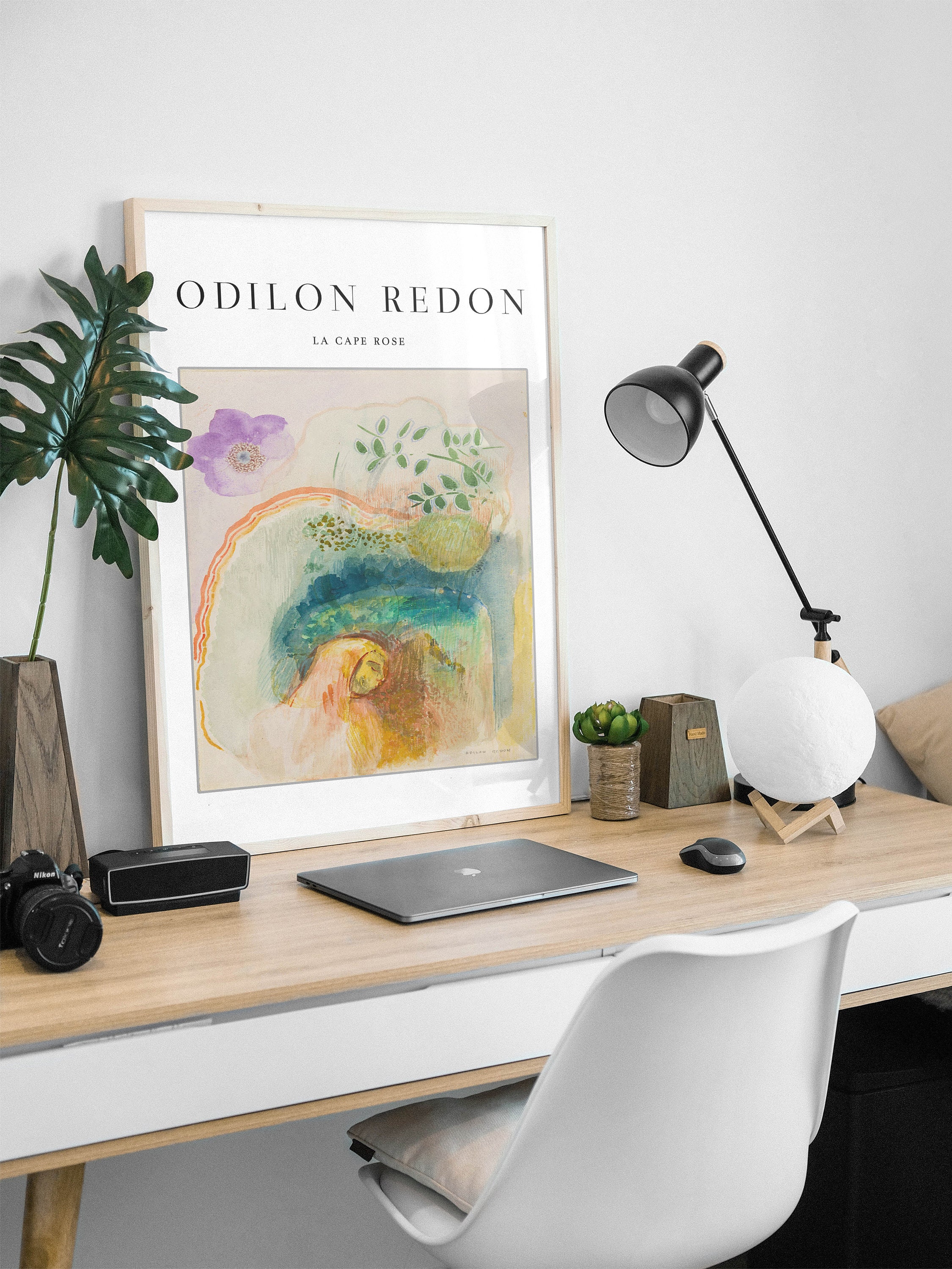 Odilon Redon Exhibition Poster La Cape Rose Floral Art - Etsy