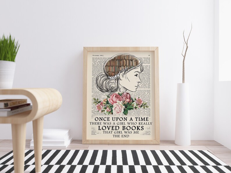 Book Lovers Poster Floral Poster Print Vintage Print - Etsy UK