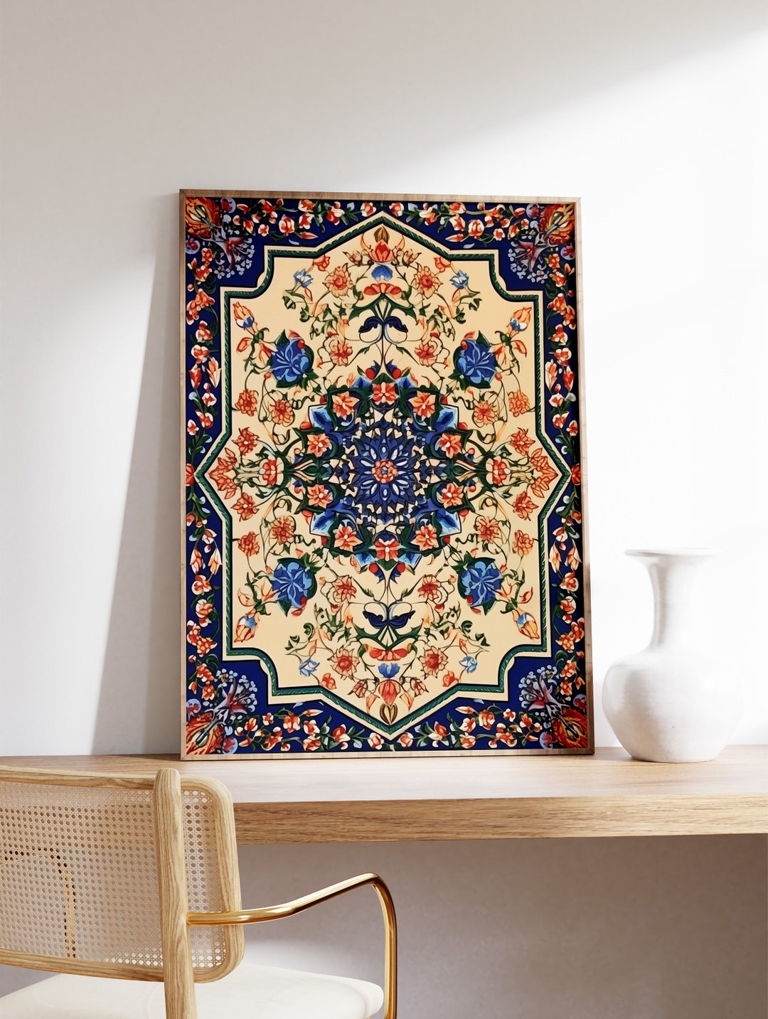 Islamic Floral Art Poster, Traditional Islamic Pattern Print, Islamic ...