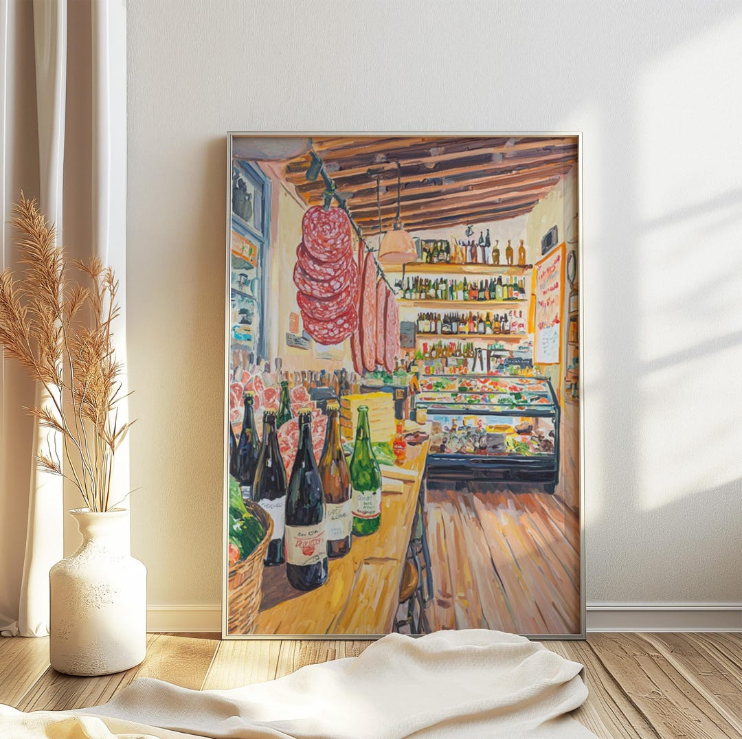 Vintage Delicatessen Poster, Food Art, Kitchen Decor, Deli Poster, Cafe ...