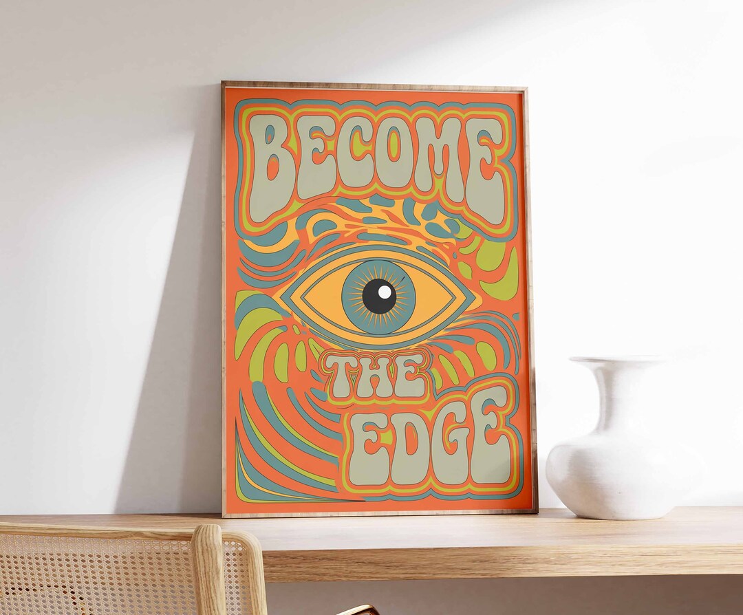 Affirmation Poster, 70s Poster, Retro Wall Art, Boho Wall Art, Hippie ...