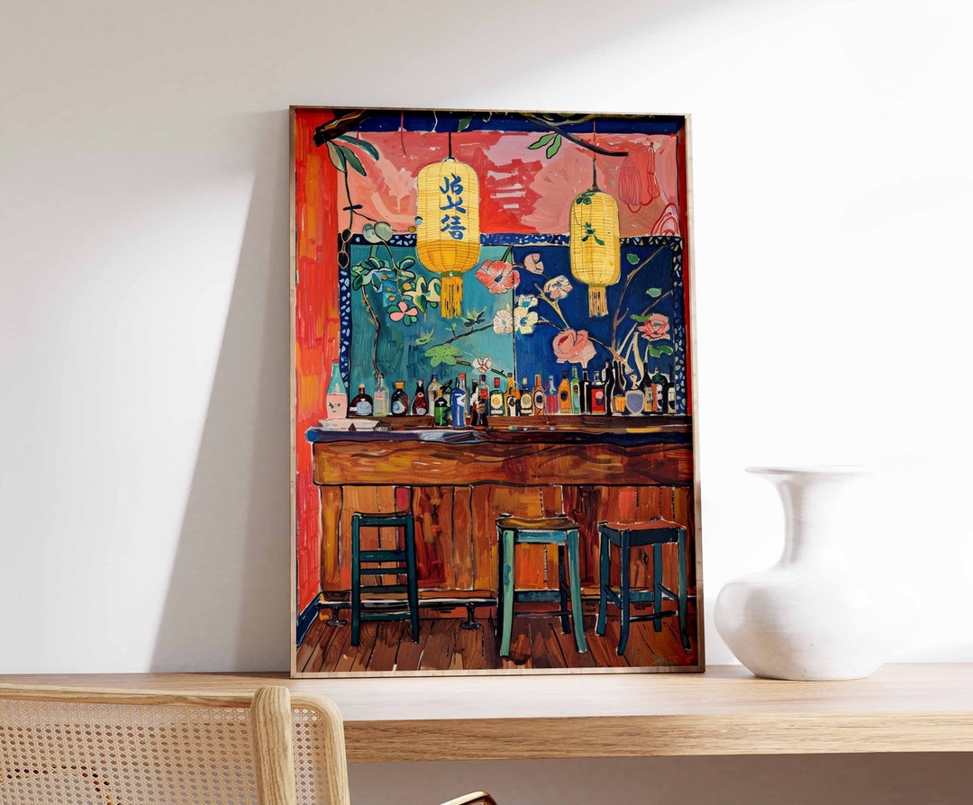Japanese Izakaya Bar Poster, Tokyo Cocktail Art Print - Etsy