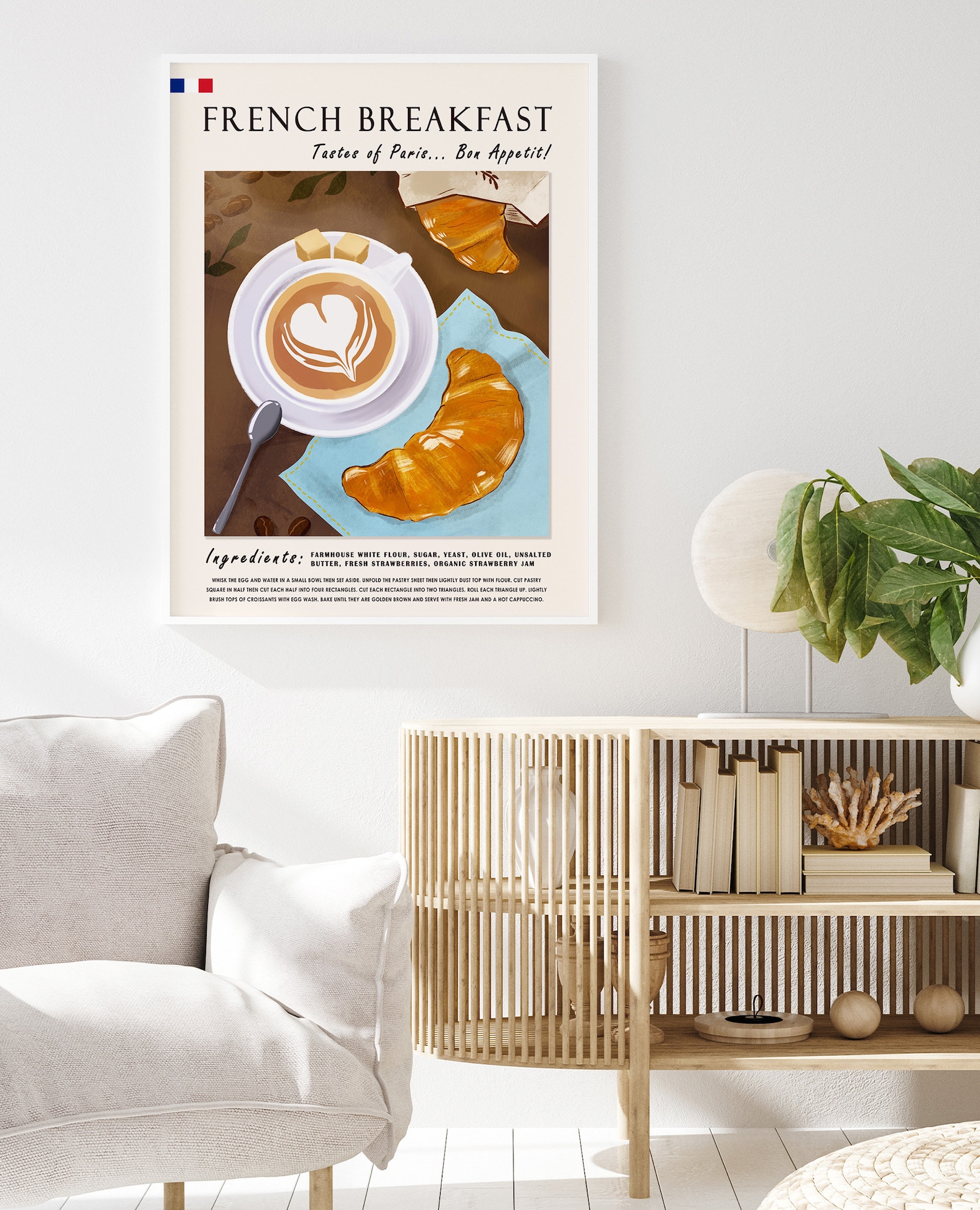 French Breakfast Food Poster Art Poster French Print France - Etsy