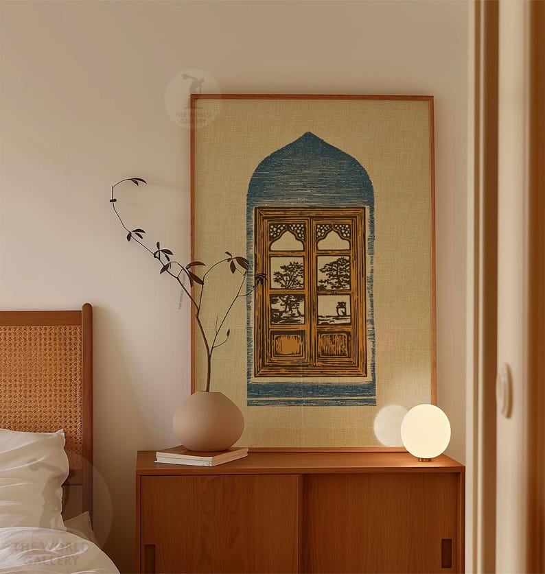Moroccan Window Print | Vintage Arch Architectural Art, Boho Travel ...