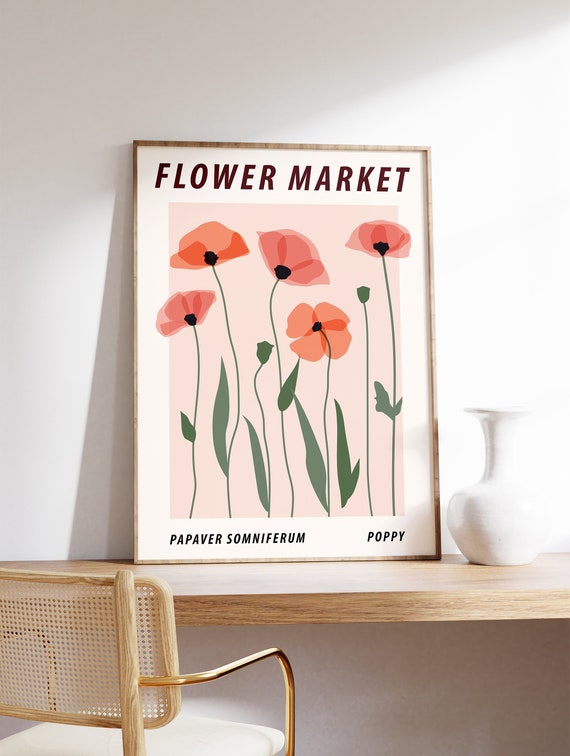 Digital Prints Printable Poster Florist Gift Flower Market Print ...
