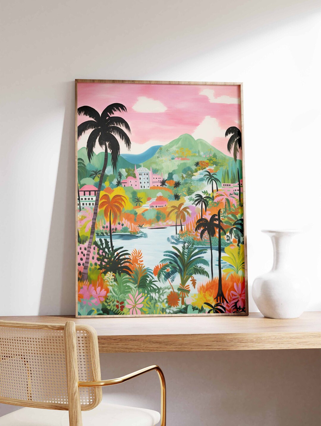 Caribbean Poster, Caribbean Scenery Print, Tropical Decor, Exotic Art ...