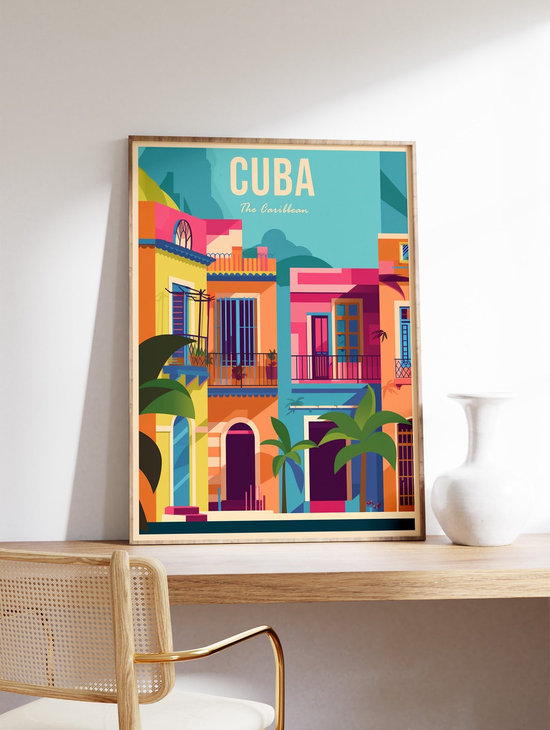 Cuba Travel Poster, Vintage Cuba Poster, Havana Poster, Caribbean ...