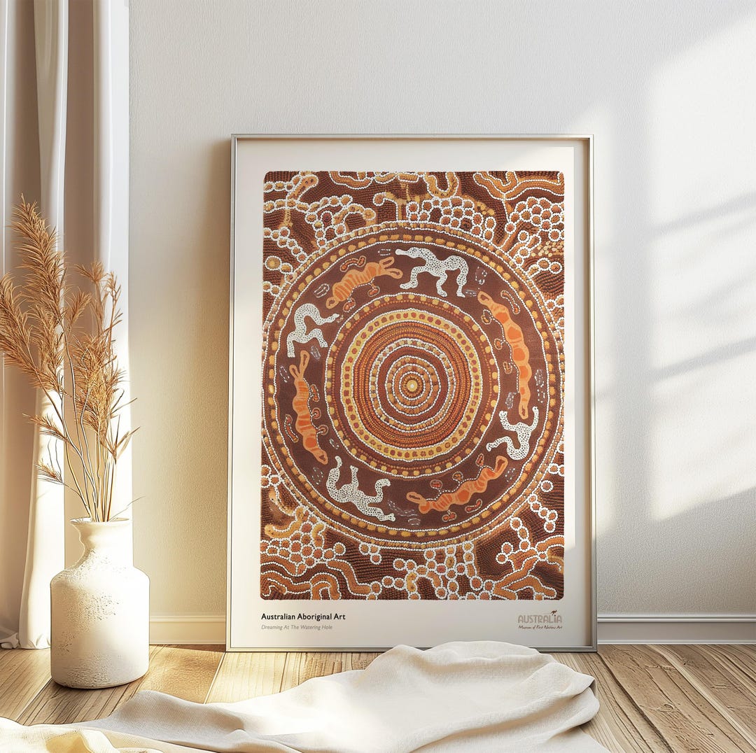 Aboriginal Print, Cultural Wall Art, Indigenous Poster, Tribal Decor ...