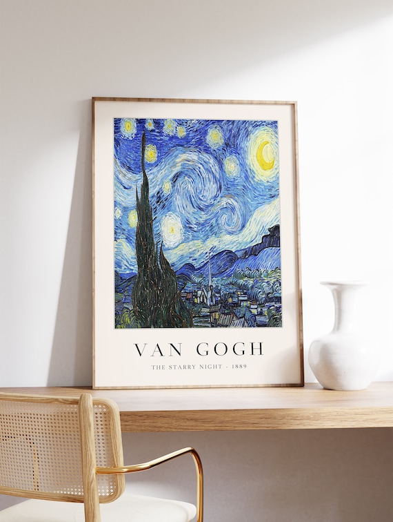 Van Gogh Art Print the Starry Night Van Gogh Poster Famous - Etsy