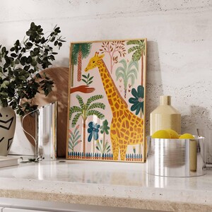 Zoo Poster, Giraffe Print, Animal Wall Art, Zoo Animal Print, Safari ...