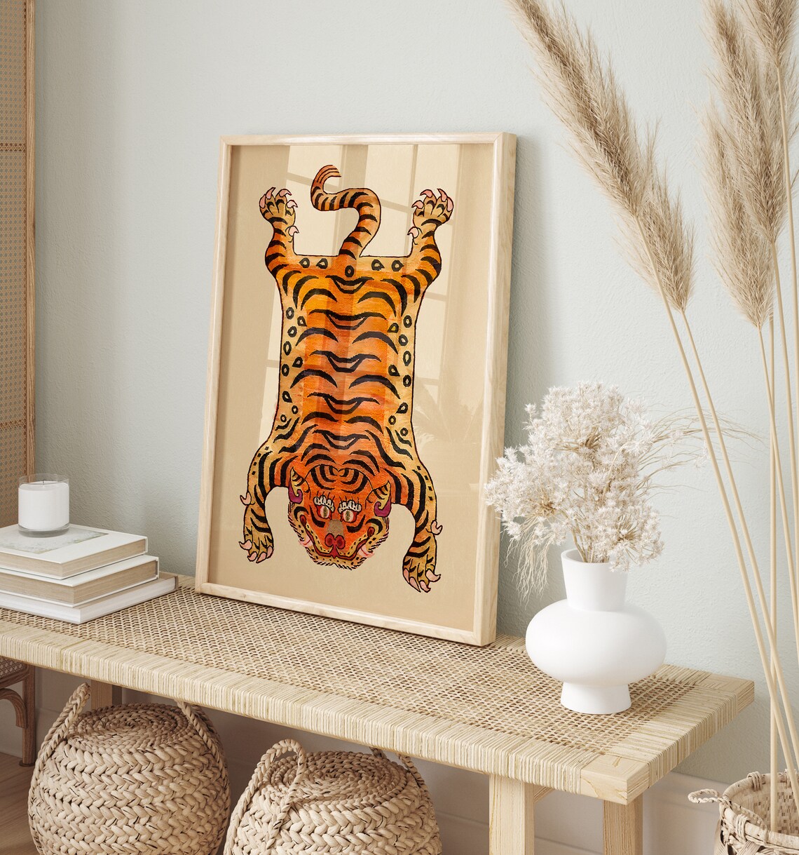 Vintage Tiger Print Vintage Advertising Poster Animal Art - Etsy