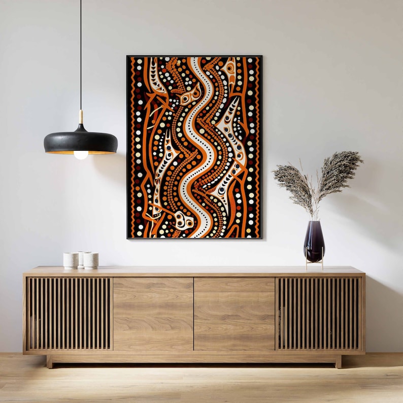 Aboriginal Print, Cultural Wall Art, Indigenous Poster, Tribal Decor ...