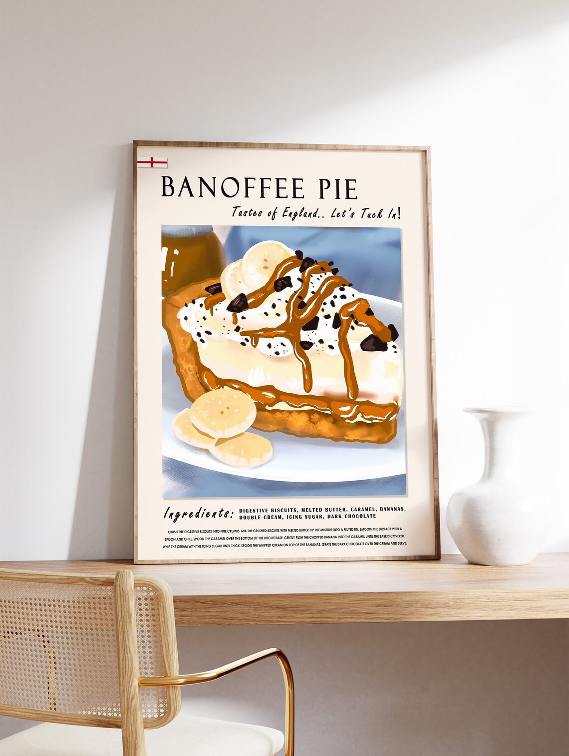 Banoffee Pie Food Poster Dessert Poster Food Art London - Etsy