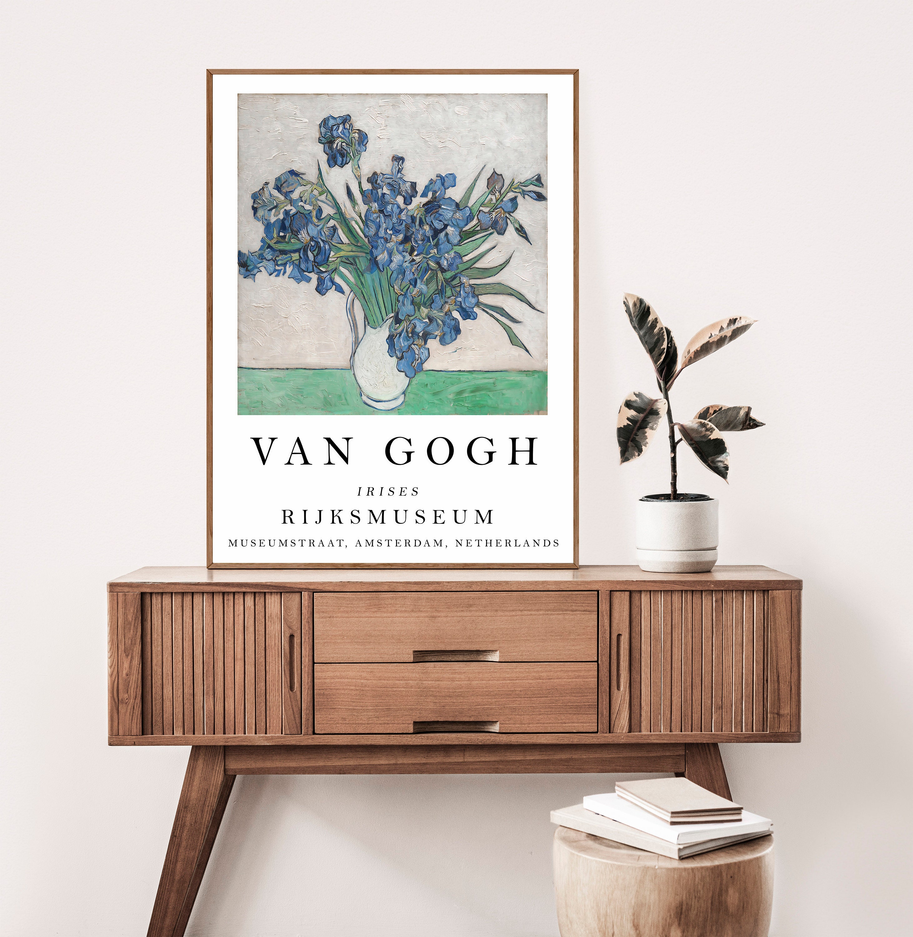 Van Gogh Exhibition Poster Irises Wall Art Decor Scenery | Etsy