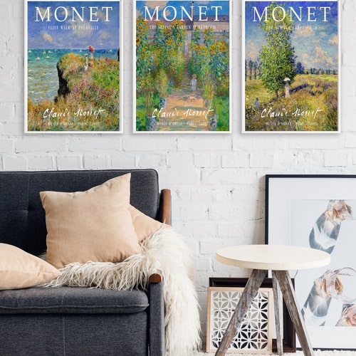 Claude Monet Set of 3 Posters Monet Art Prints Floral Wall - Etsy