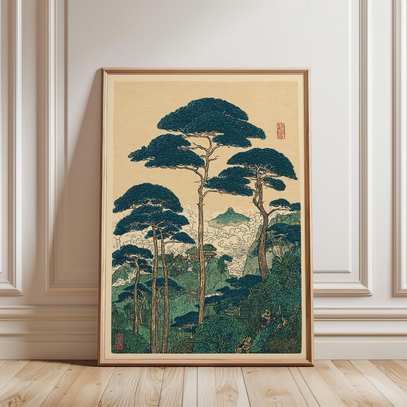 Japanese Landscape Art - Etsy UK