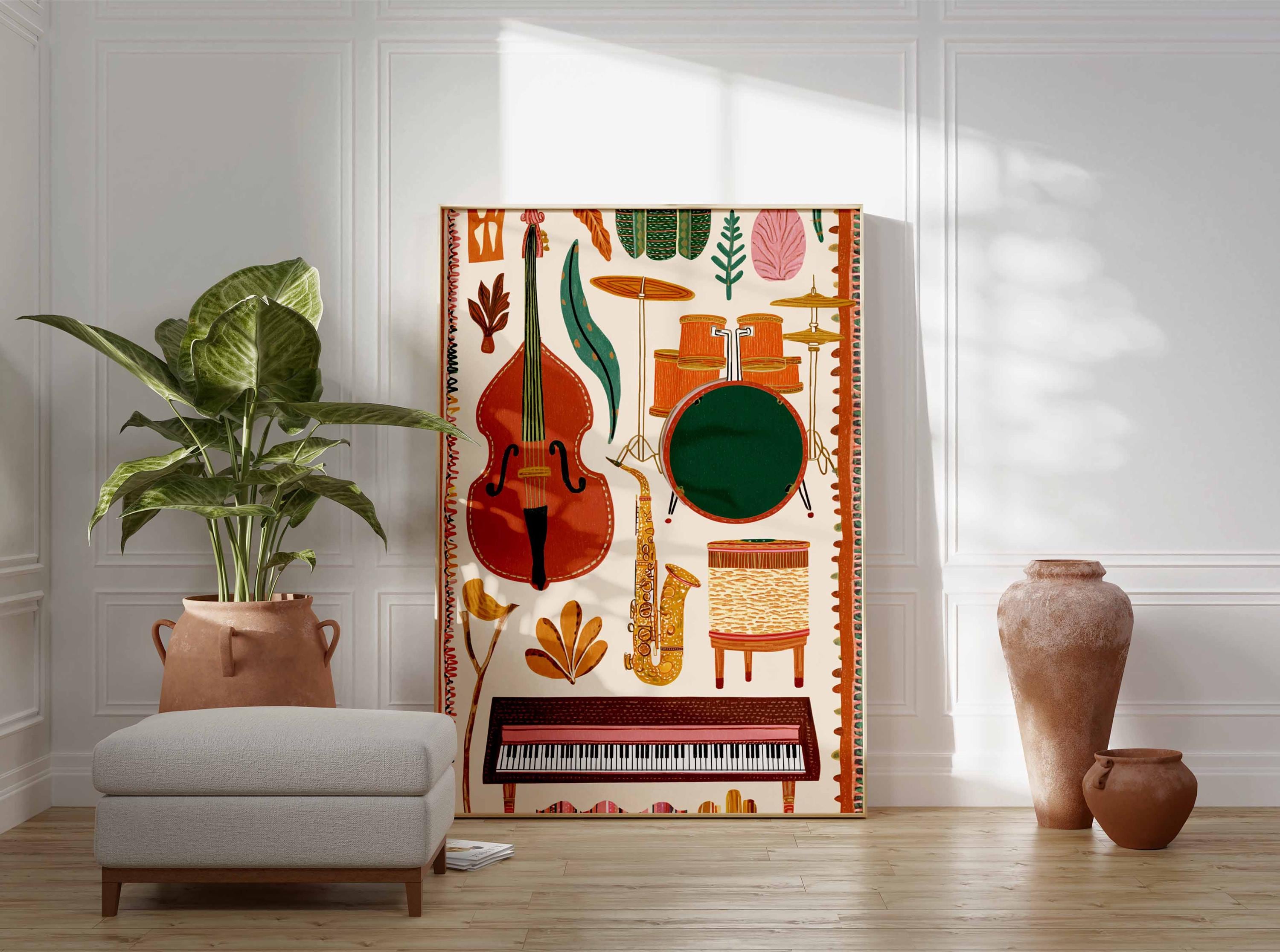Musical Instrument Poster, Music Wall Art Print, Studio Decor, Music ...