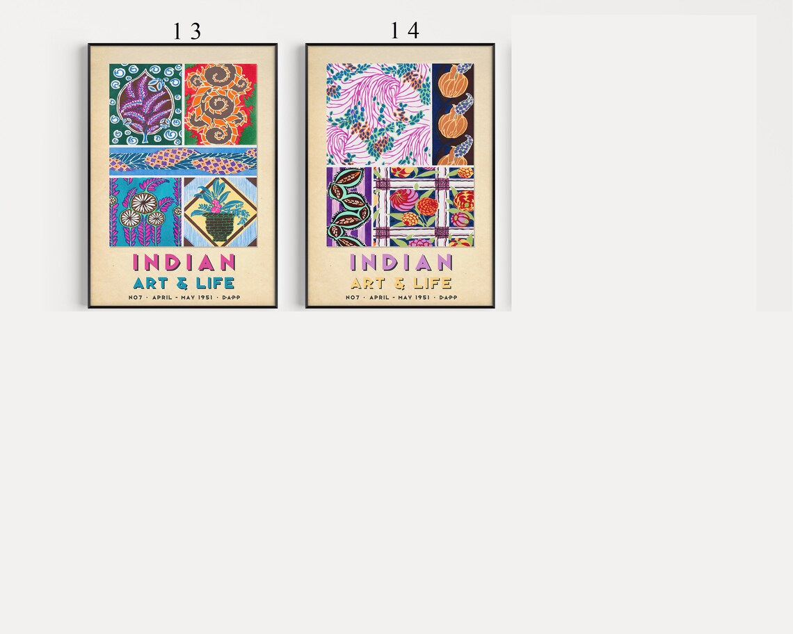 Indian Poster Sets Indian Culture Art Decor Indian Wall - Etsy
