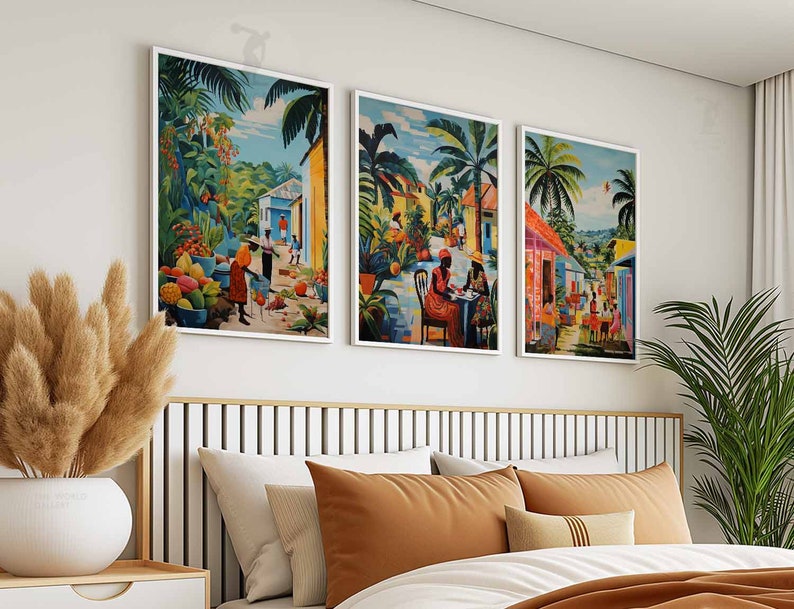 Caribbean Set of 3 Prints, Caribbean Wall Art, Tropical Decor, Exotic ...