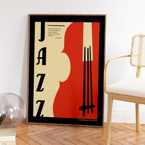 Jazz Music Poster, Vintage Jazz Music Print, Retro Music Decor, Music ...