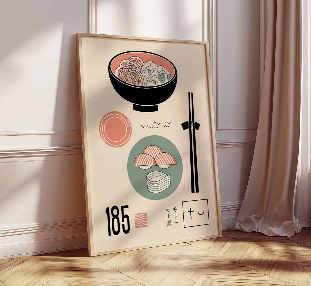 Traditional Japanese Food Poster, Japanese Cuisine Print, Kitchen Wall ...