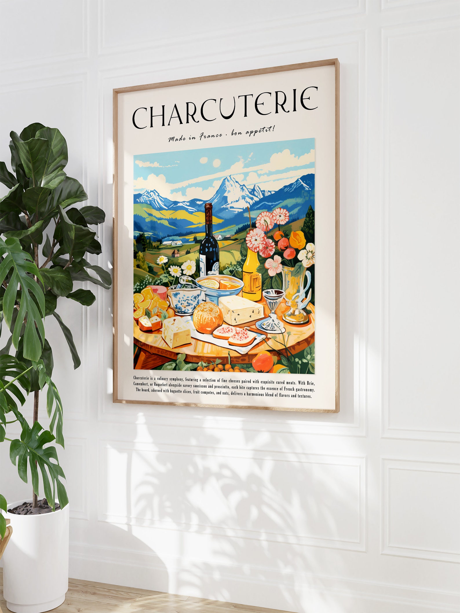 Food Poster, French Cheese Print, Kitchen Decor, Food and Drink Art ...