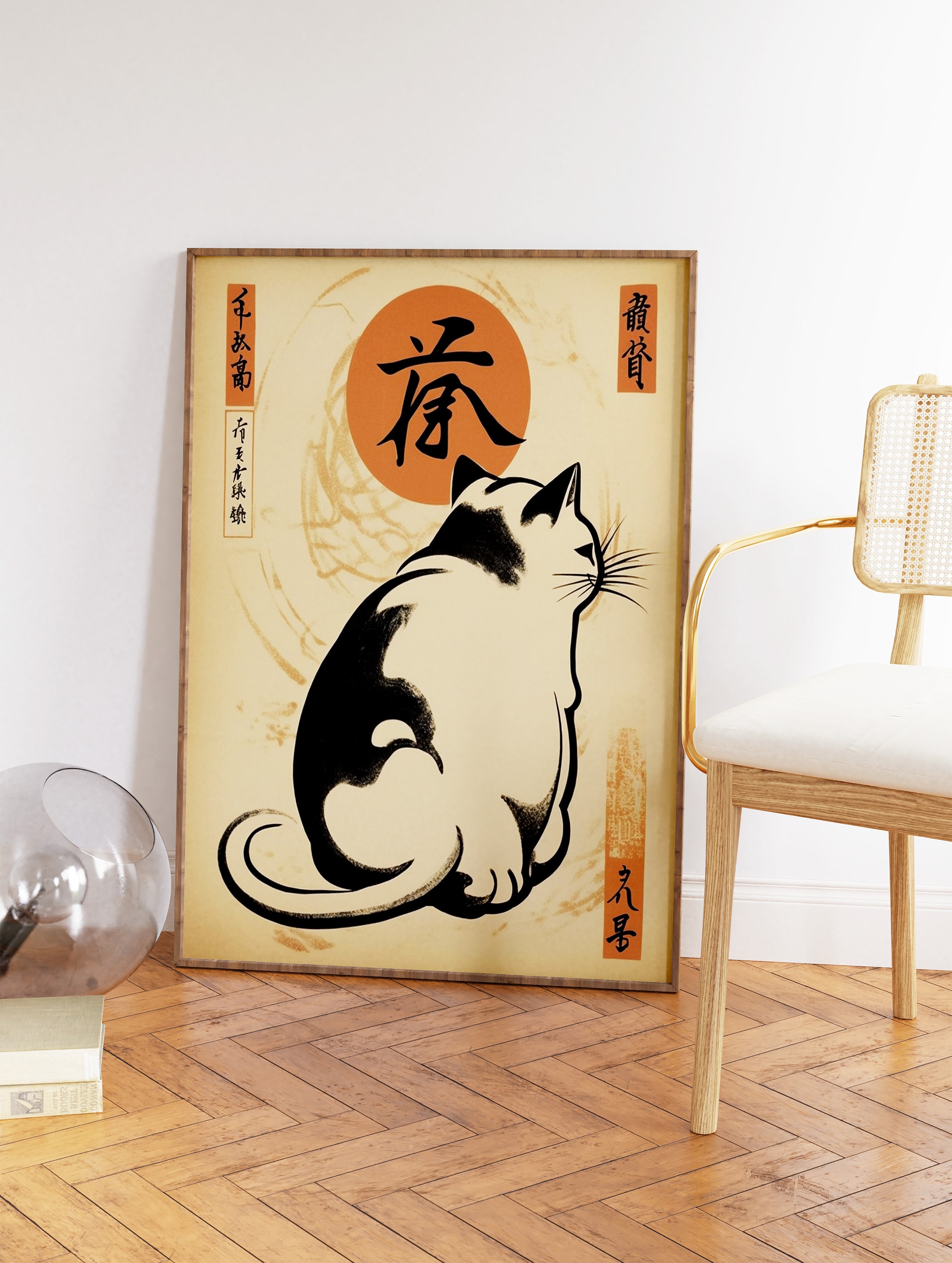 Vintage Japanese Cat Poster Japanese Cat Print Cat T T For Cat