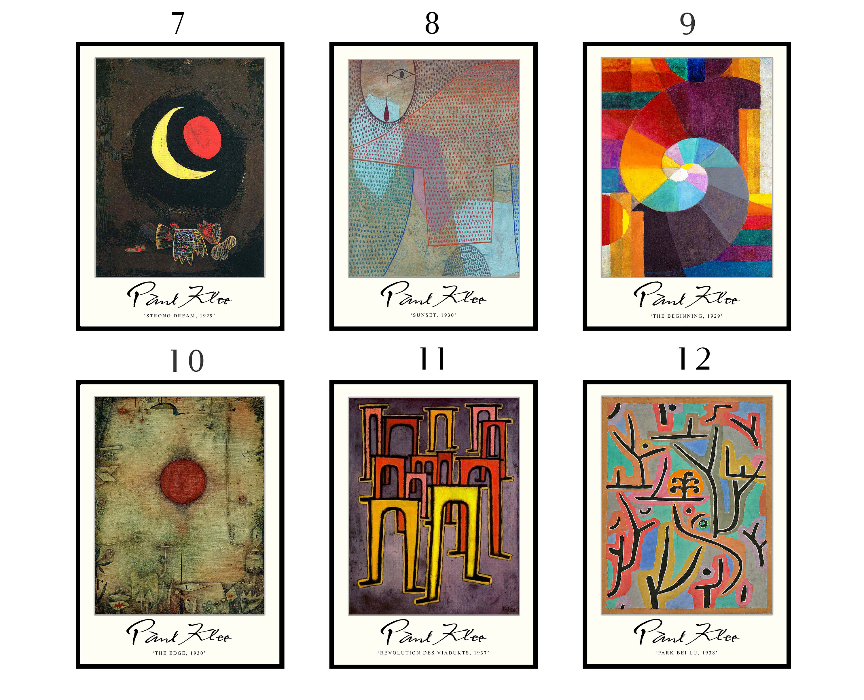 Paul Klee Poster Sets Paul Klee Print Paul Klee Art Floral - Etsy UK
