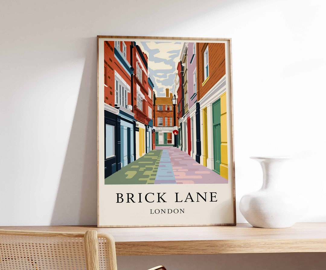Brick Lane Poster, London Print, London Art, London Poster, London ...