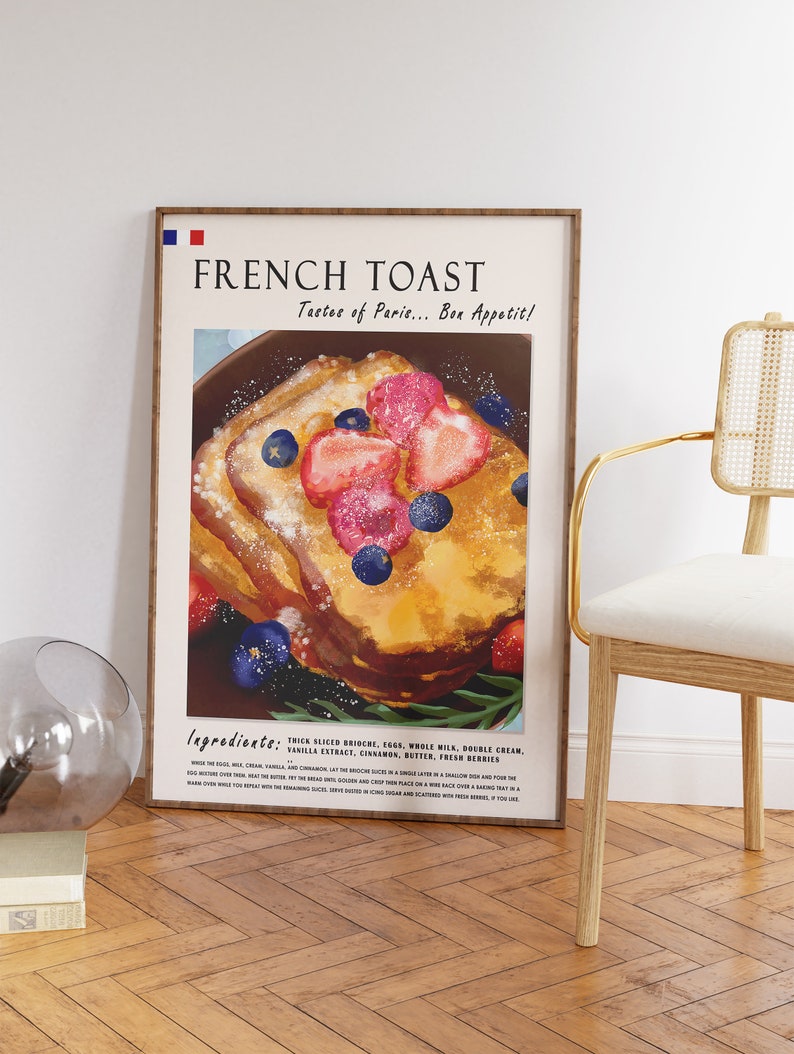 French Breakfast Food Poster Art Poster French Print France - Etsy