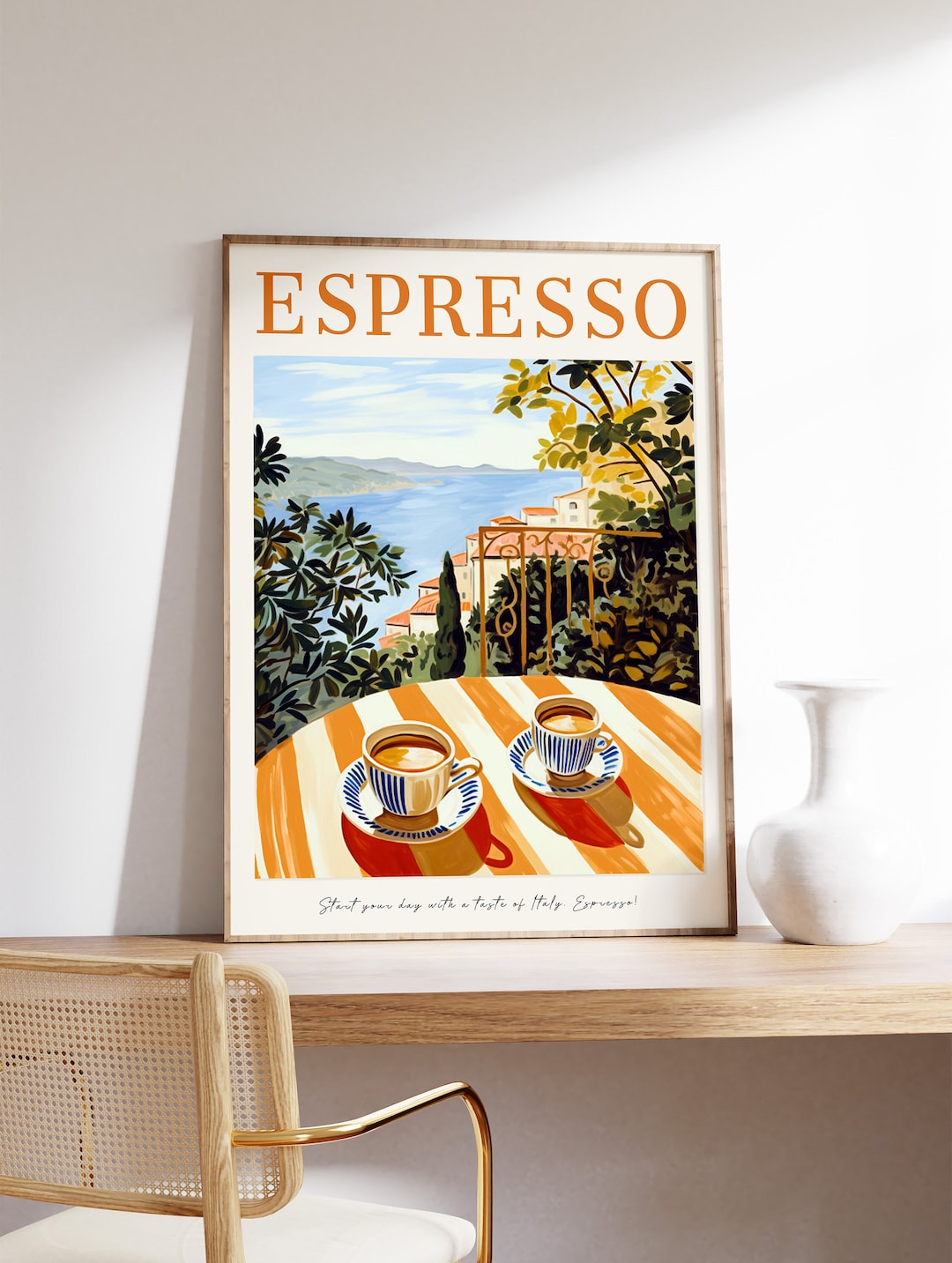 Coffee Poster, Italian Espresso Print, Kitchen Decor, Retro Coffee Art ...