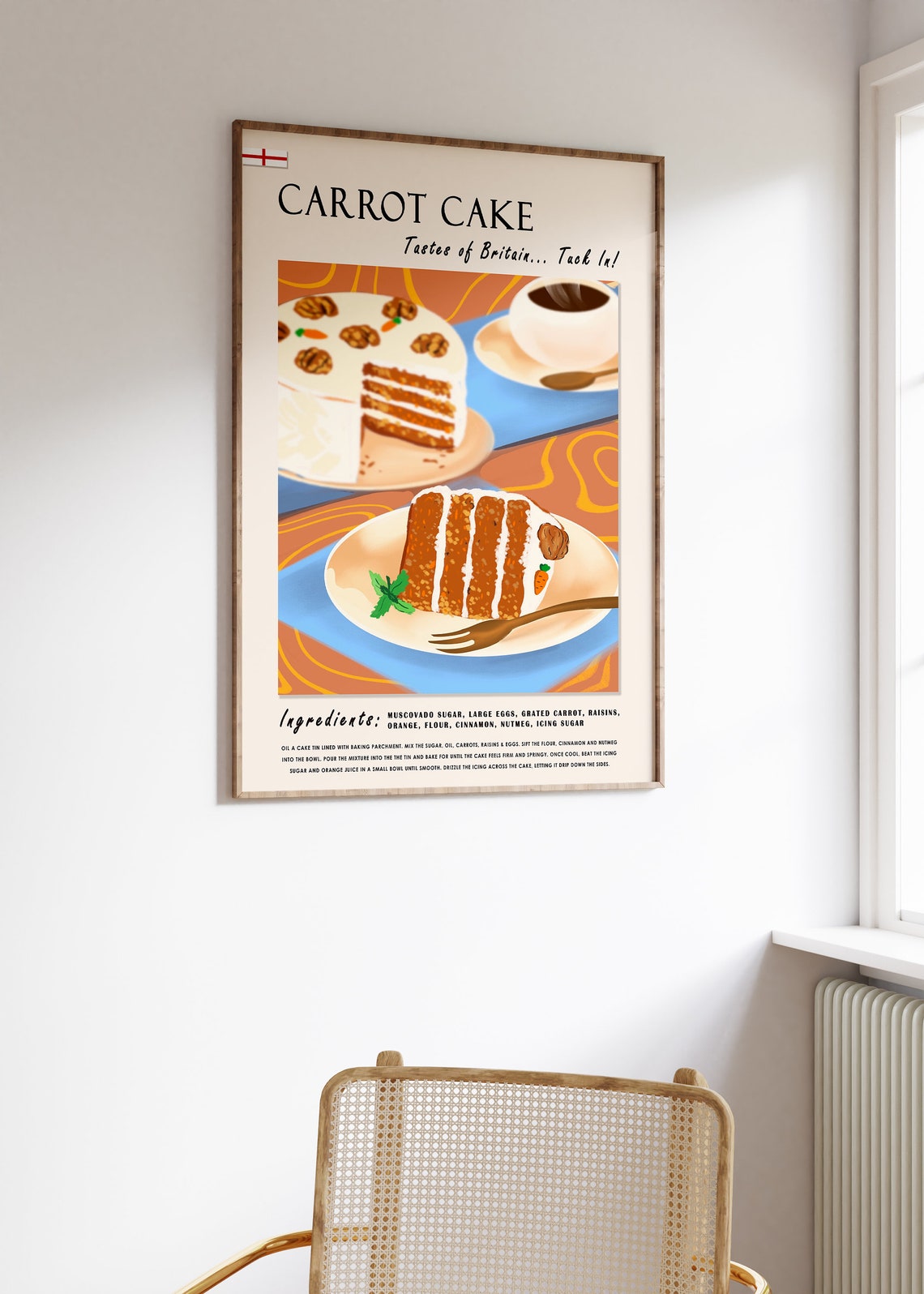 Carrot Cake Poster Food Art Food Poster Cake Poster London - Etsy