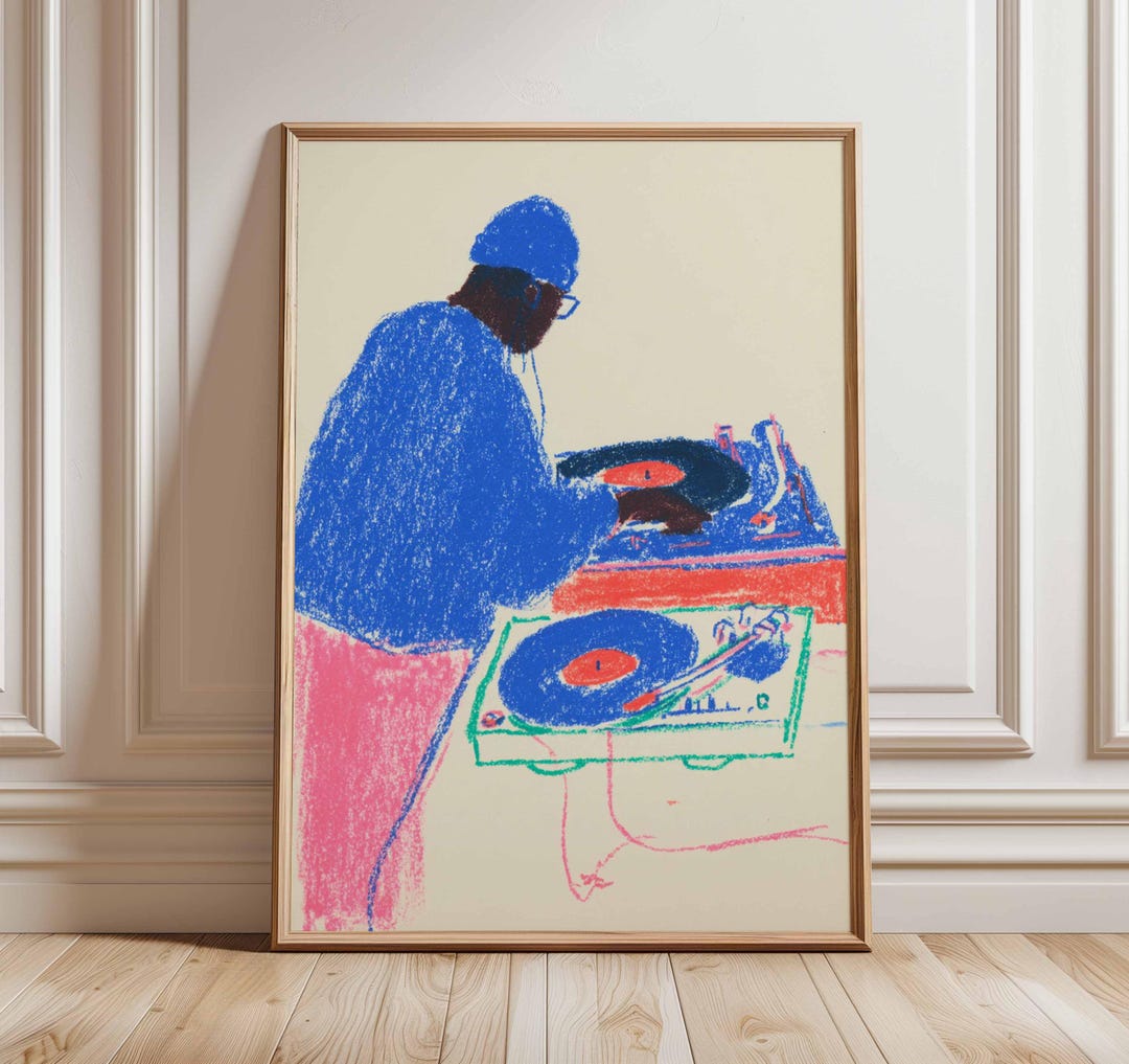 DJ Wall Art Print | Music Poster | Hip Hop Artwork | Turntable DJ ...
