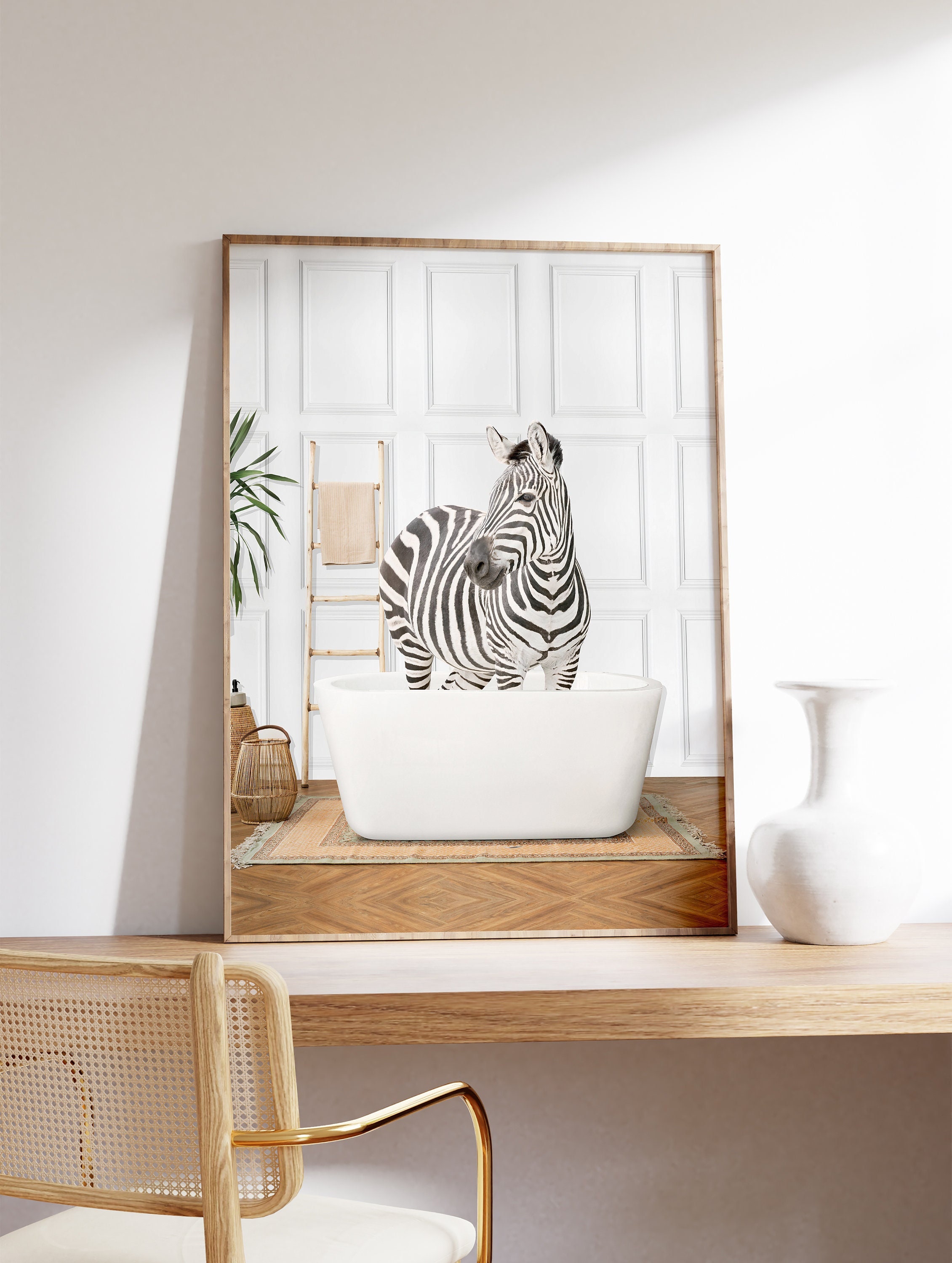 Zebra Bathroom Themes For Wall Design