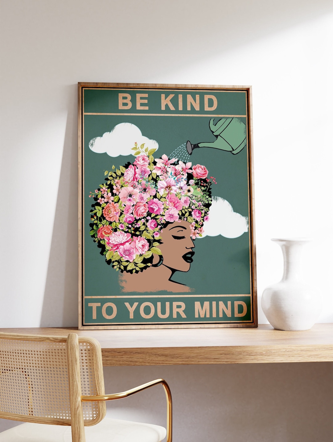 Be Kind to Your Mind Poster, Floral Poster, Floral Print, Garden Art ...