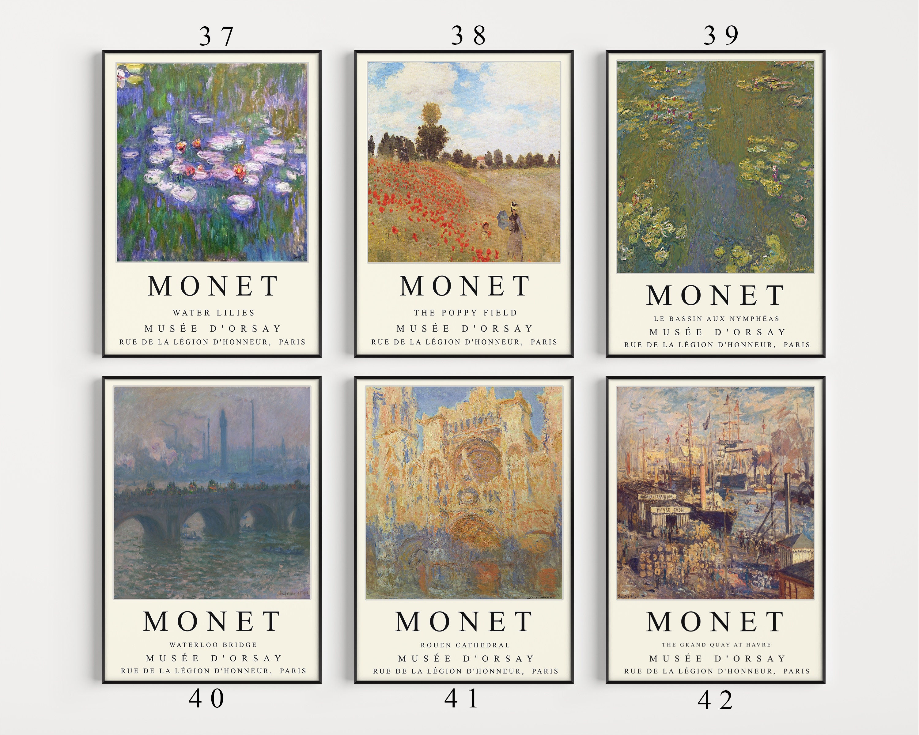 Claude Monet Poster Sets Claude Monet Print Claude Monet - Etsy Finland